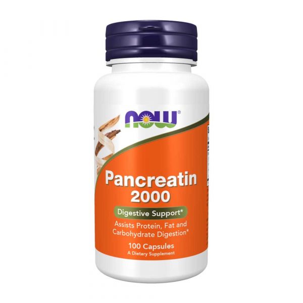 Pancreatin 2000 mg 100 cápsulas - Now