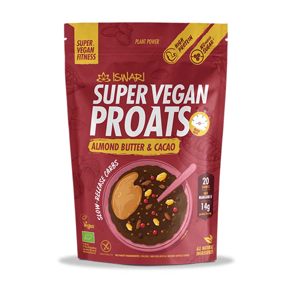 Super Vegan Proats Amêndoa e Cacau 750g – Iswari - Lifenatura